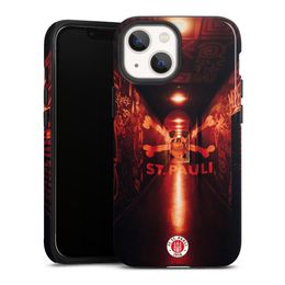 DeinDesign iPhone 13 Mini Handy Panzer Handyh&uuml;lle robuste Outdoor H&uuml;lle Schutzh&uuml;lle gl&auml;nzend Fc St. Pauli Official Licensed Product Tough Case