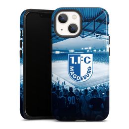 DeinDesign iPhone 13 Mini Handy Panzer Handyh&uuml;lle robuste Outdoor H&uuml;lle Schutzh&uuml;lle gl&auml;nzend Stadium 1. Fcm 1. Fc Magdeburg Tough Case