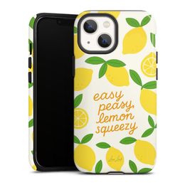 DeinDesign iPhone 13 Mini Handy Panzer Handyh&uuml;lle robuste Outdoor H&uuml;lle Schutzh&uuml;lle gl&auml;nzend Lemon Statement Spruch Tough Case