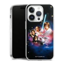 DeinDesign iPhone 14 Pro Handy Case Handyh&uuml;lle transparent H&uuml;lle Star Wars Lightsaber Merchandise Hard Case