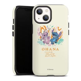 DeinDesign iPhone 13 Mini Handy Panzer Handyh&uuml;lle robuste Outdoor H&uuml;lle Schutzh&uuml;lle gl&auml;nzend Official Licensed Product Lilo & Stitch Disney Tough Case