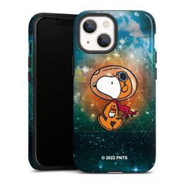 DeinDesign iPhone 13 Mini Handy Panzer Handyh&uuml;lle robuste Outdoor H&uuml;lle Schutzh&uuml;lle gl&auml;nzend Official Licensed Product Snoopy Astronaut Tough Case