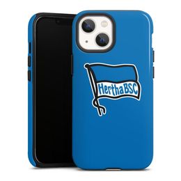 DeinDesign iPhone 13 Mini Handy Panzer Handyh&uuml;lle robuste Outdoor H&uuml;lle Schutzh&uuml;lle gl&auml;nzend Hertha Bsc Official Licensed Product Flag Tough Case