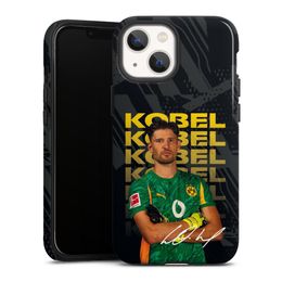 DeinDesign iPhone 13 Mini Handy Panzer Handyh&uuml;lle robuste Outdoor H&uuml;lle Schutzh&uuml;lle gl&auml;nzend Borussia Dortmund Gregor Kobel Bvb Tough Case