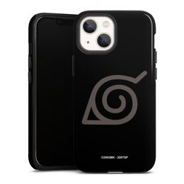 DeinDesign iPhone 13 Mini Handy Panzer Handyh&uuml;lle robuste Outdoor H&uuml;lle Schutzh&uuml;lle gl&auml;nzend Naruto Shippuden Konoha Logo Tough Case