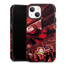 DeinDesign iPhone 13 Mini Handy Panzer Handyh&uuml;lle robuste Outdoor H&uuml;lle Schutzh&uuml;lle gl&auml;nzend Merchandise Official Licensed Product Bayer 04 Leverkusen Tough Case