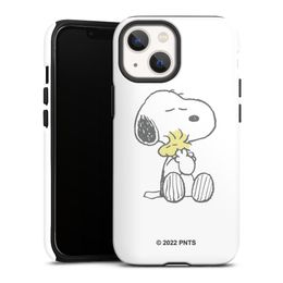 DeinDesign iPhone 13 Mini Handy Panzer Handyh&uuml;lle robuste Outdoor H&uuml;lle Schutzh&uuml;lle gl&auml;nzend Snoopy Love Peanuts Tough Case