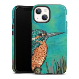 DeinDesign iPhone 13 Mini Handy Panzer Handyh&uuml;lle robuste Outdoor H&uuml;lle Schutzh&uuml;lle gl&auml;nzend Painting Bird Animals Tough Case