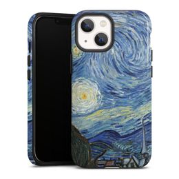 DeinDesign iPhone 13 Mini Handy Panzer Handyh&uuml;lle robuste Outdoor H&uuml;lle Schutzh&uuml;lle gl&auml;nzend The Starry Night Kunst Tough Case