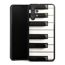 DeinDesign Galaxy A32 5G Handy Silikon H&uuml;lle Case schwarz Handyh&uuml;lle Piano Music Klavier