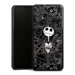 DeinDesign Galaxy A32 5G Handy Silikon H&uuml;lle Case schwarz Handyh&uuml;lle Nightmare Before Christmas Halloween Disney