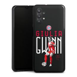 DeinDesign Galaxy A32 5G Handy Silikon H&uuml;lle Case schwarz Handyh&uuml;lle Fc Bayern M&uuml;nchen Giulia Gwinn Official Licensed Product