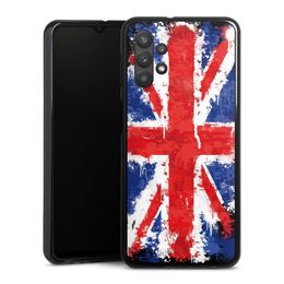 DeinDesign Galaxy A32 5G Handy Silikon H&uuml;lle Case schwarz Handyh&uuml;lle England Union Jack Flag