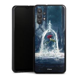 DeinDesign Galaxy A32 5G Handy Silikon H&uuml;lle Case schwarz Handyh&uuml;lle The Beauty And The Beast Disney Princess Rose
