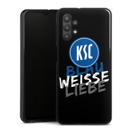 DeinDesign Galaxy A32 5G Handy Silikon H&uuml;lle Case schwarz Handyh&uuml;lle Ksc Official Licensed Product Karlsruher Sc