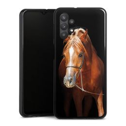 DeinDesign Galaxy A32 5G Handy Silikon H&uuml;lle Case schwarz Handyh&uuml;lle Horse Hobby Mare