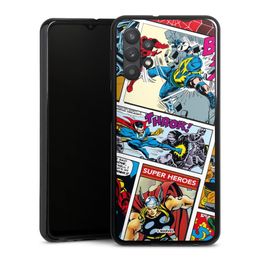DeinDesign Galaxy A32 5G Handy Silikon H&uuml;lle Case schwarz Handyh&uuml;lle Marvel Comic Avengers