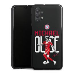 DeinDesign Galaxy A32 5G Handy Silikon H&uuml;lle Case schwarz Handyh&uuml;lle Official Licensed Product Michael Olise Fc Bayern M&uuml;nchen