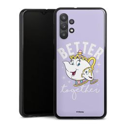 DeinDesign Galaxy A32 5G Handy Silikon H&uuml;lle Case schwarz Handyh&uuml;lle The Beauty And The Beast Tassilo Disney