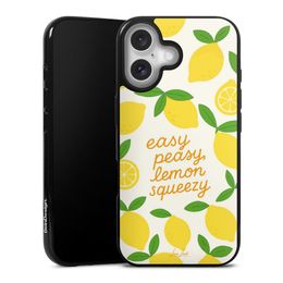 DeinDesign iPhone 16 Handy Silikon H&uuml;lle Case schwarz Handyh&uuml;lle Spruch Statement Lemon