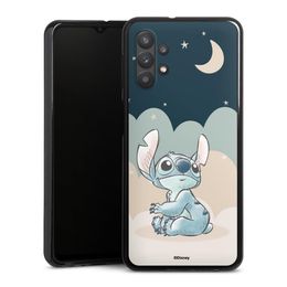 DeinDesign Galaxy A32 5G Handy Silikon H&uuml;lle Case schwarz Handyh&uuml;lle Lilo & Stitch Disney Moon