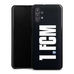 DeinDesign Galaxy A32 5G Handy Silikon H&uuml;lle Case schwarz Handyh&uuml;lle Official Licensed Product 1. Fcm 1. Fc Magdeburg