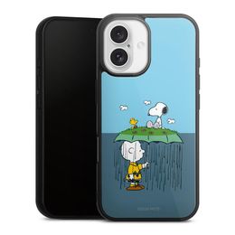 DeinDesign iPhone 16 Handy Gallery Case Handyh&uuml;lle 9H Geh&auml;rtetes Glas R&uuml;ckseite H&uuml;lle Peanuts Children Snoopy Gallery Case