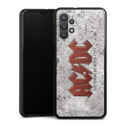 DeinDesign Galaxy A32 5G Handy Silikon H&uuml;lle Case schwarz Handyh&uuml;lle Merchandise Acdc Logo