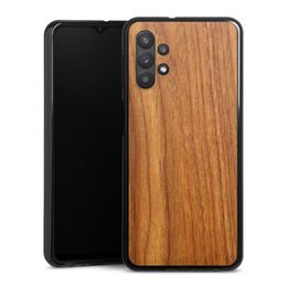 DeinDesign Galaxy A32 5G Handy Silikon H&uuml;lle Case schwarz Handyh&uuml;lle Larch Wooden Look Wood