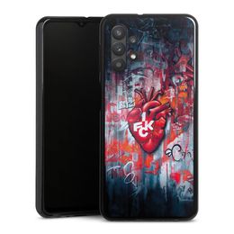 DeinDesign Galaxy A32 5G Handy Silikon H&uuml;lle Case schwarz Handyh&uuml;lle 1. Fc Kaiserslautern Heart 1. Fck