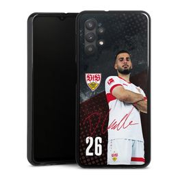 DeinDesign Galaxy A32 5G Handy Silikon H&uuml;lle Case schwarz Handyh&uuml;lle Vfb Stuttgart Deniz Undav Official Licensed Product