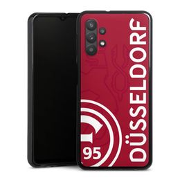 DeinDesign Galaxy A32 5G Handy Silikon H&uuml;lle Case schwarz Handyh&uuml;lle Lettering F95 Fortuna D&uuml;sseldorf