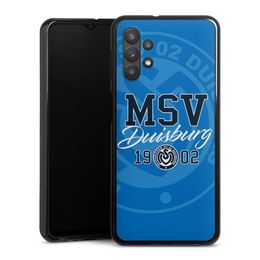 DeinDesign Galaxy A32 5G Handy Silikon H&uuml;lle Case schwarz Handyh&uuml;lle Bundesliga Official Licensed Product Msv Duisburg