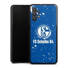 DeinDesign Galaxy A32 5G Handy Silikon H&uuml;lle Case schwarz Handyh&uuml;lle Logo Fc Schalke 04 S04