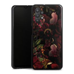 DeinDesign Galaxy A32 5G Handy Silikon H&uuml;lle Case schwarz Handyh&uuml;lle Meadow Flowers Utart