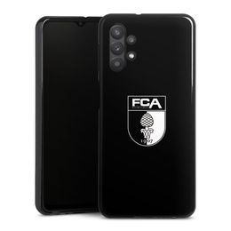 DeinDesign Galaxy A32 5G Handy Silikon H&uuml;lle Case schwarz Handyh&uuml;lle Official Licensed Product Logo Fc Augsburg
