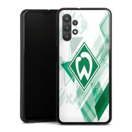 DeinDesign Galaxy A32 5G Handy Silikon H&uuml;lle Case schwarz Handyh&uuml;lle Sv Werder Bremen Official Licensed Product Muster