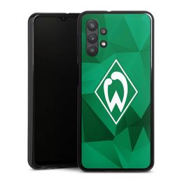 DeinDesign Galaxy A32 5G Handy Silikon H&uuml;lle Case schwarz Handyh&uuml;lle Official Licensed Product Camouflage Sv Werder Bremen