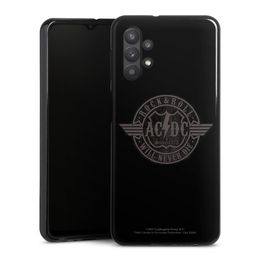 DeinDesign Galaxy A32 5G Handy Silikon H&uuml;lle Case schwarz Handyh&uuml;lle Rock Acdc Merchandise