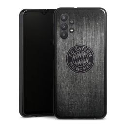 DeinDesign Galaxy A32 5G Handy Silikon H&uuml;lle Case schwarz Handyh&uuml;lle Fc Bayern M&uuml;nchen Metallic Look Fcb