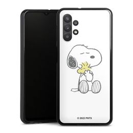 DeinDesign Galaxy A32 5G Handy Silikon H&uuml;lle Case schwarz Handyh&uuml;lle Snoopy Peanuts Love