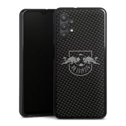 DeinDesign Galaxy A32 5G Handy Silikon H&uuml;lle Case schwarz Handyh&uuml;lle Rb Leipzig Carbon Metallic Look