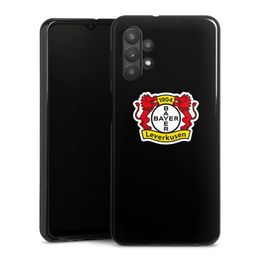 DeinDesign Galaxy A32 5G Handy Silikon H&uuml;lle Case schwarz Handyh&uuml;lle Official Licensed Product Bayer 04 Leverkusen Logo
