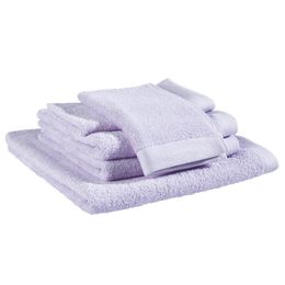 Bio:Vio Frottierset Davila, Flieder, Textil, 5-teilig, Uni, Textiles Vertrauen - Oeko-Tex&reg;, Gots, angenehm weich, hochwertige Qualit&auml;t, Bord&uuml;re, Badtextilien, Handtuch-Sets