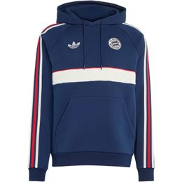 Adidas FC BAYERN M&Uuml;NCHEN Hoodie Herren - Gr&ouml;&szlig;e M - blau