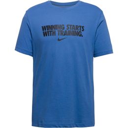 Nike DRI-FIT WINNING Funktionsshirt Herren - Gr&ouml;&szlig;e S - blau