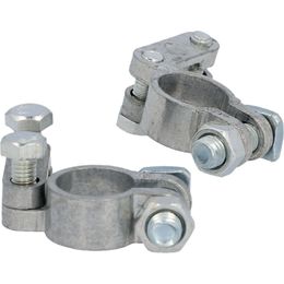 Cartrend Batterieklemmen-Set 2-teilig silber