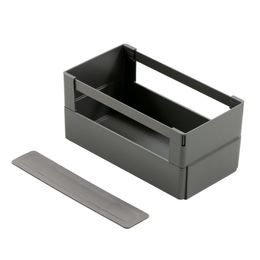 Fackelmann Kunststoffbeh&auml;lter anthrazit 22,6 x 10,5 x 13 cm