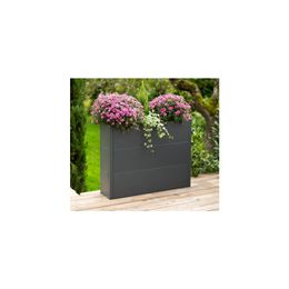 WESTMANN Metall Pflanzk&uuml;bel Talus XL Anthrazit 25x100x77cm
