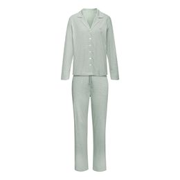 Vivance By Lascana Pyjama Damen Gr&ouml;&szlig;e M gr&uuml;n / wei&szlig; Sommerkleid